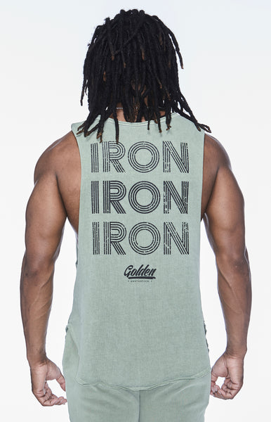 Faded Army Muscle Tank – Golden Aesthetics